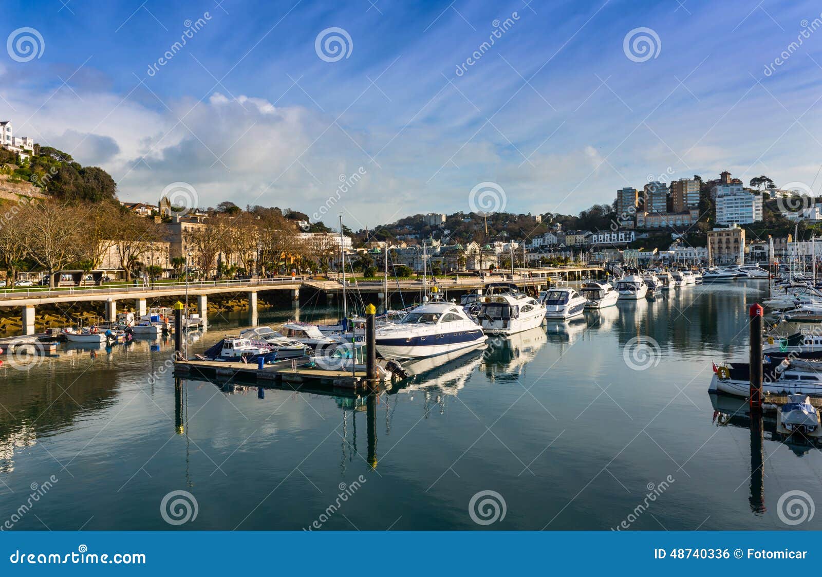 Torquay Harbor stock photo. Image of moorings, england - 48740336