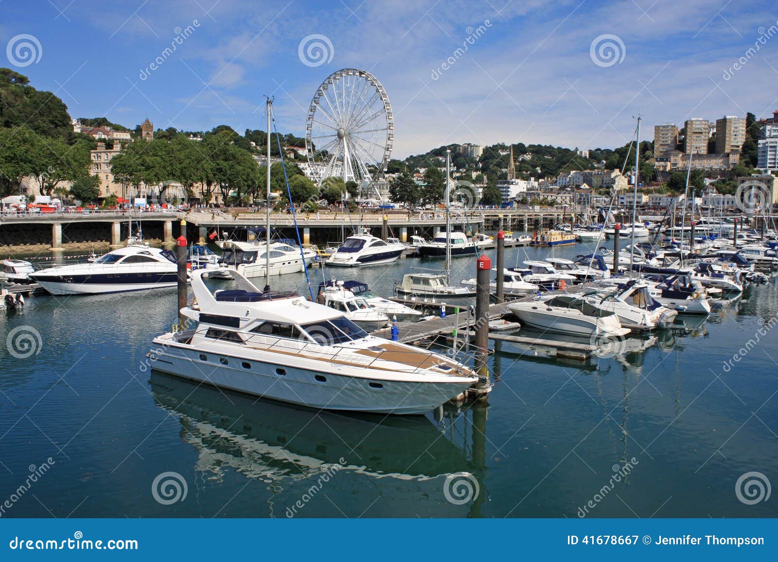 Torquay Harbour stock image. Image of water, boats, wall - 41678667