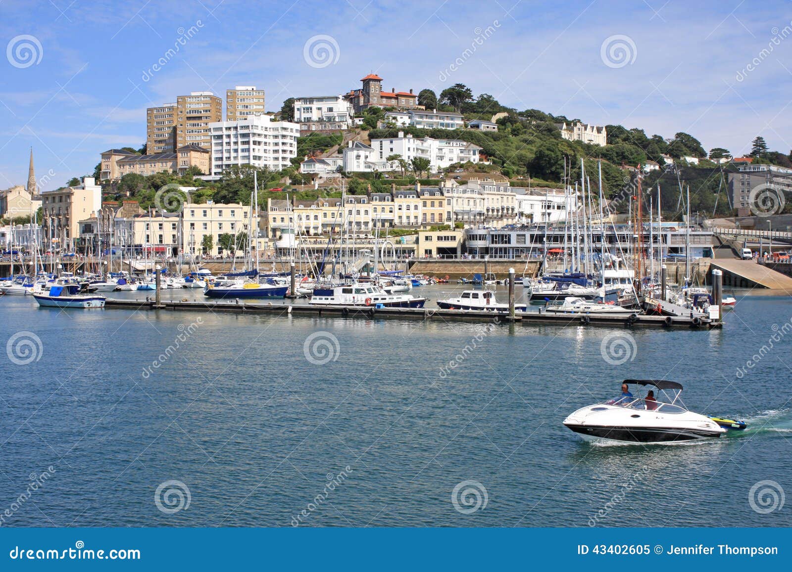 Torquay Harbour stock image. Image of town, lifting, mast - 43402605
