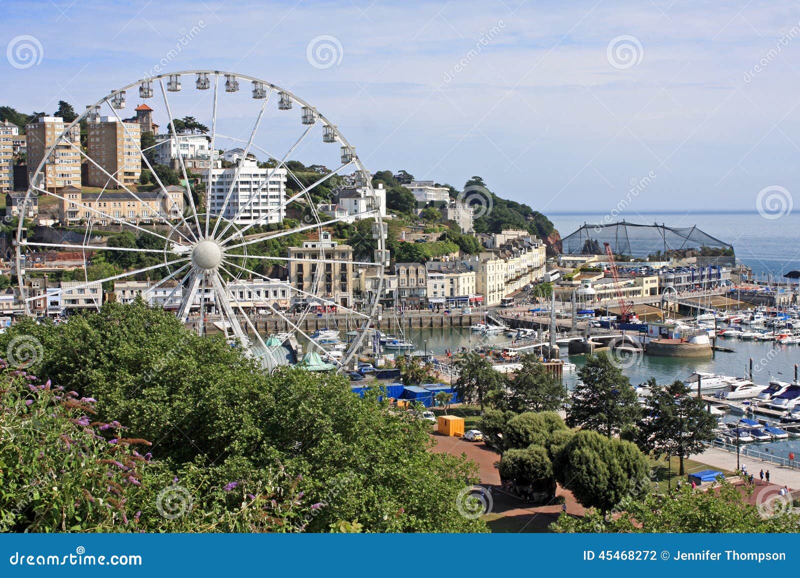 Torquay Harbour stock photo. Image of houses, crane, speed - 45468272