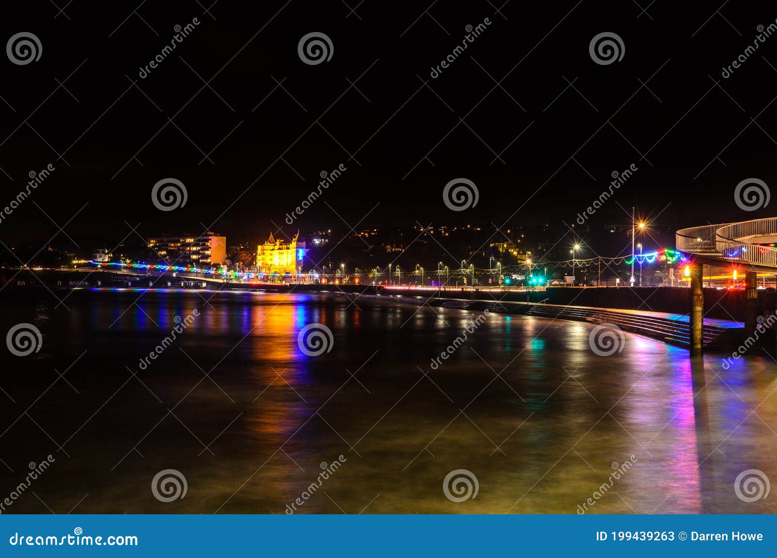 Torquay at night stock image. Image of tourist, devon - 199439263