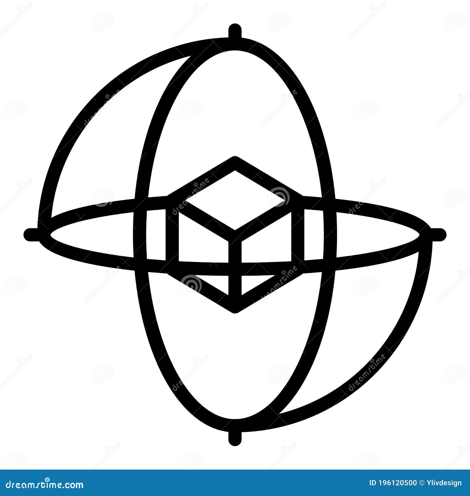 Inertia Gyroscope Icon Color Outline Vector | CartoonDealer.com #233768901
