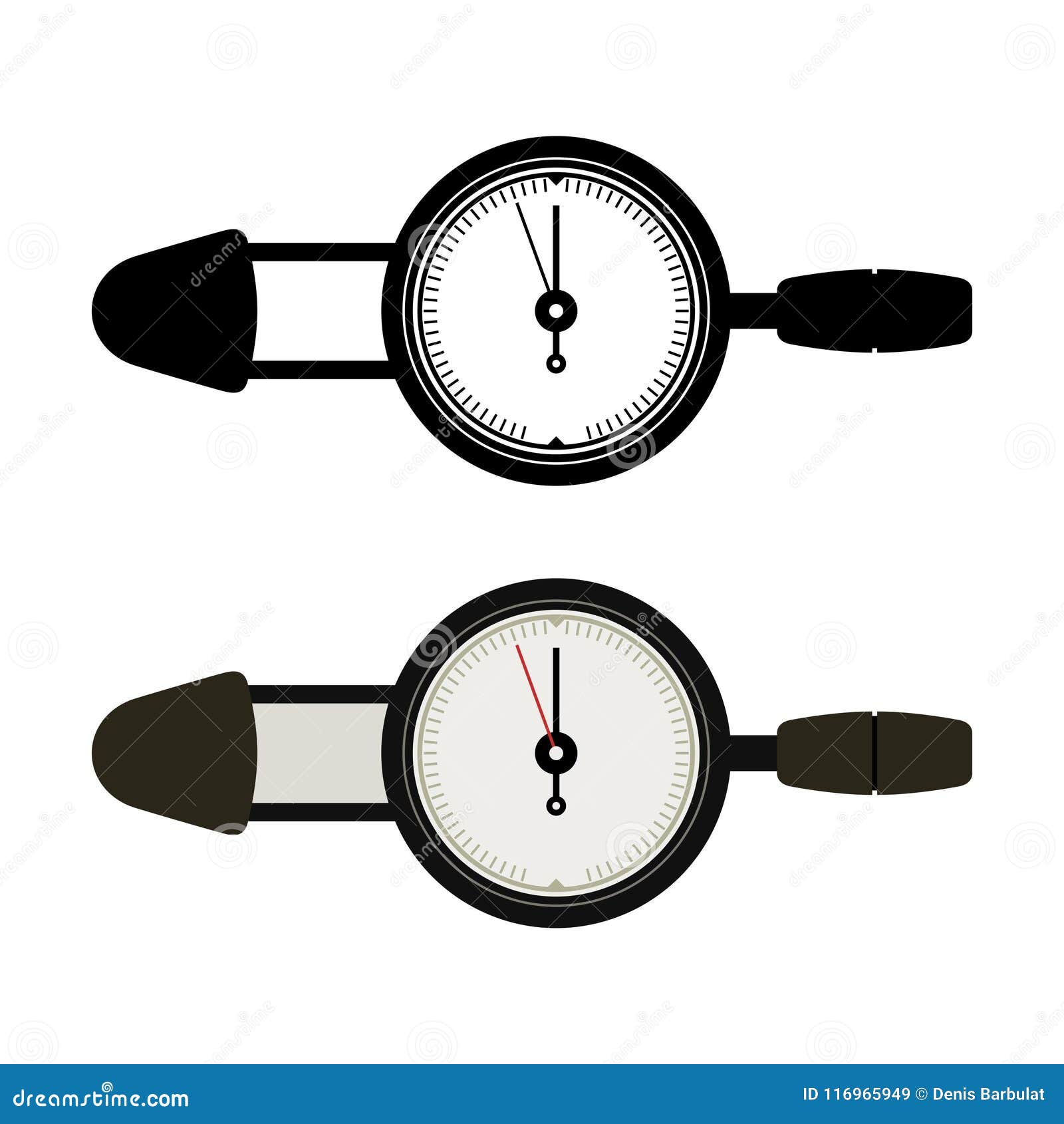 Torque Wrench With Dynamometer Cartoon Vector | CartoonDealer.com ...