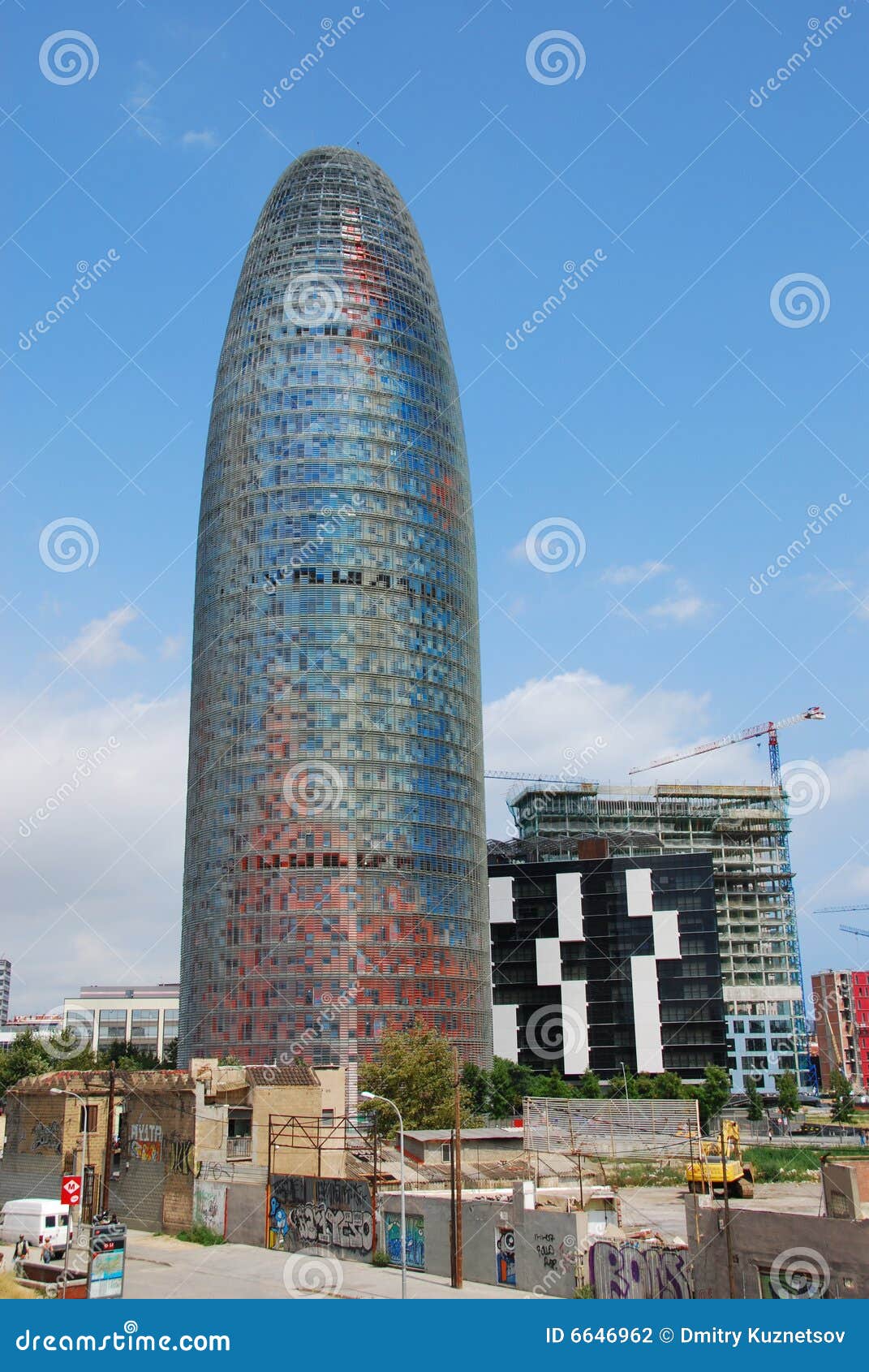 Torre Agbar stock photo. Image of glass, design, construction - 6646962