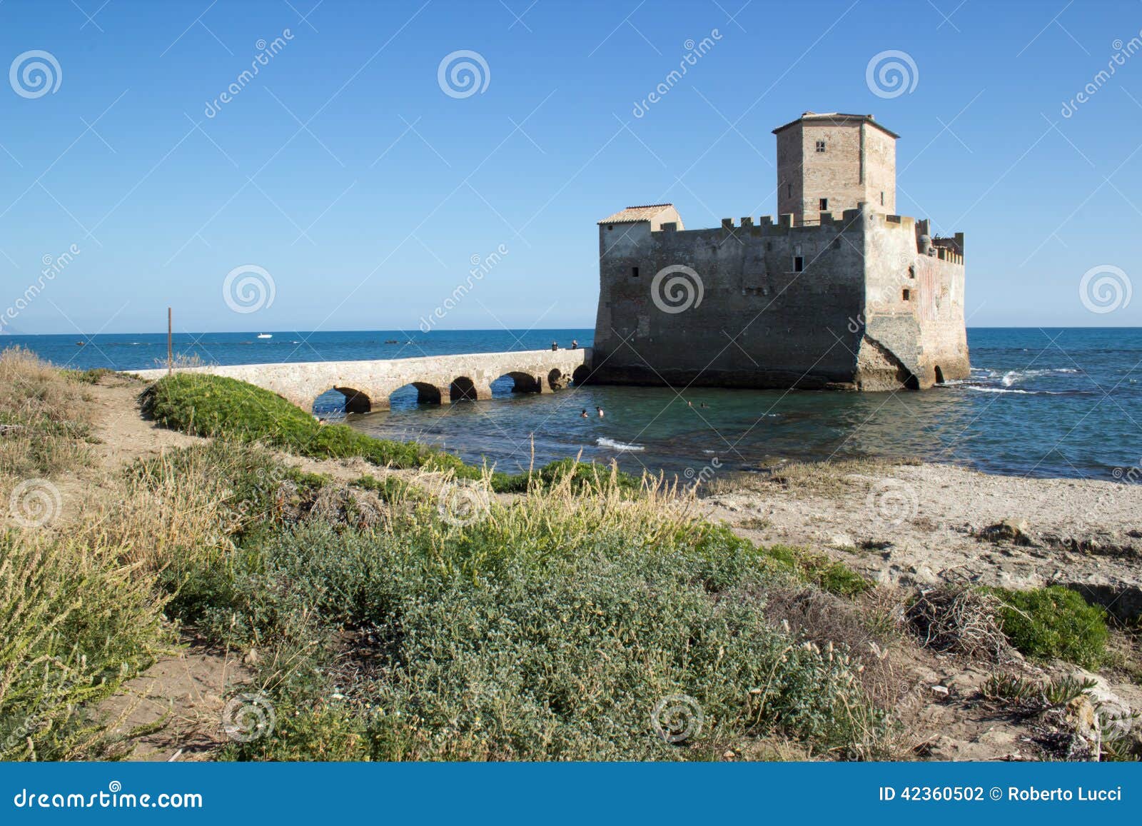 Torre Astura castle stock photo. Image of landscape, feud - 42360502