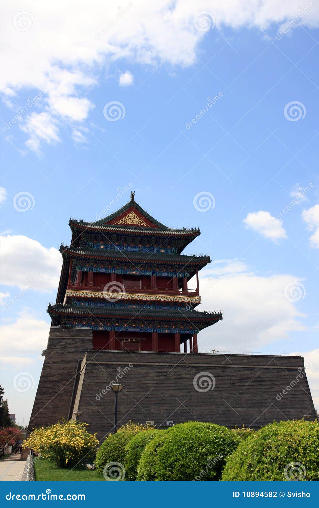 Torre china de la puerta foto de archivo. Imagen de asia - 10894582