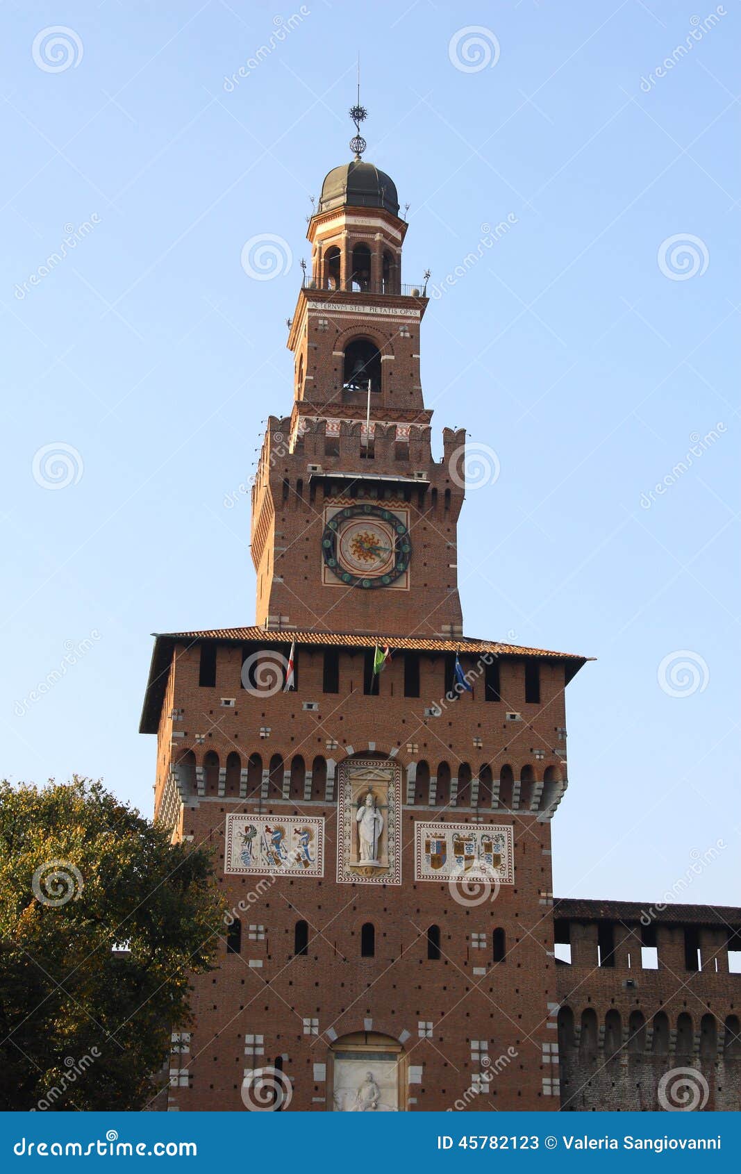 Torre De Castello Sforzesco Imagen de archivo - Imagen de masterpiece ...