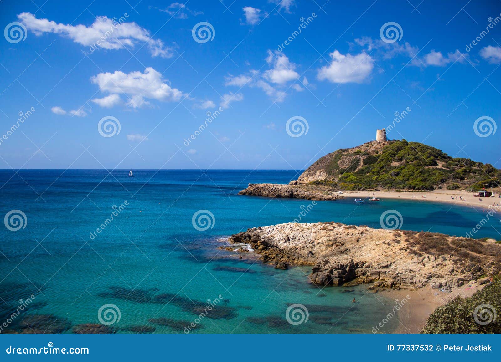Torre De Chia Bay Italy Sardinia Stock Photo - Image of costa ...