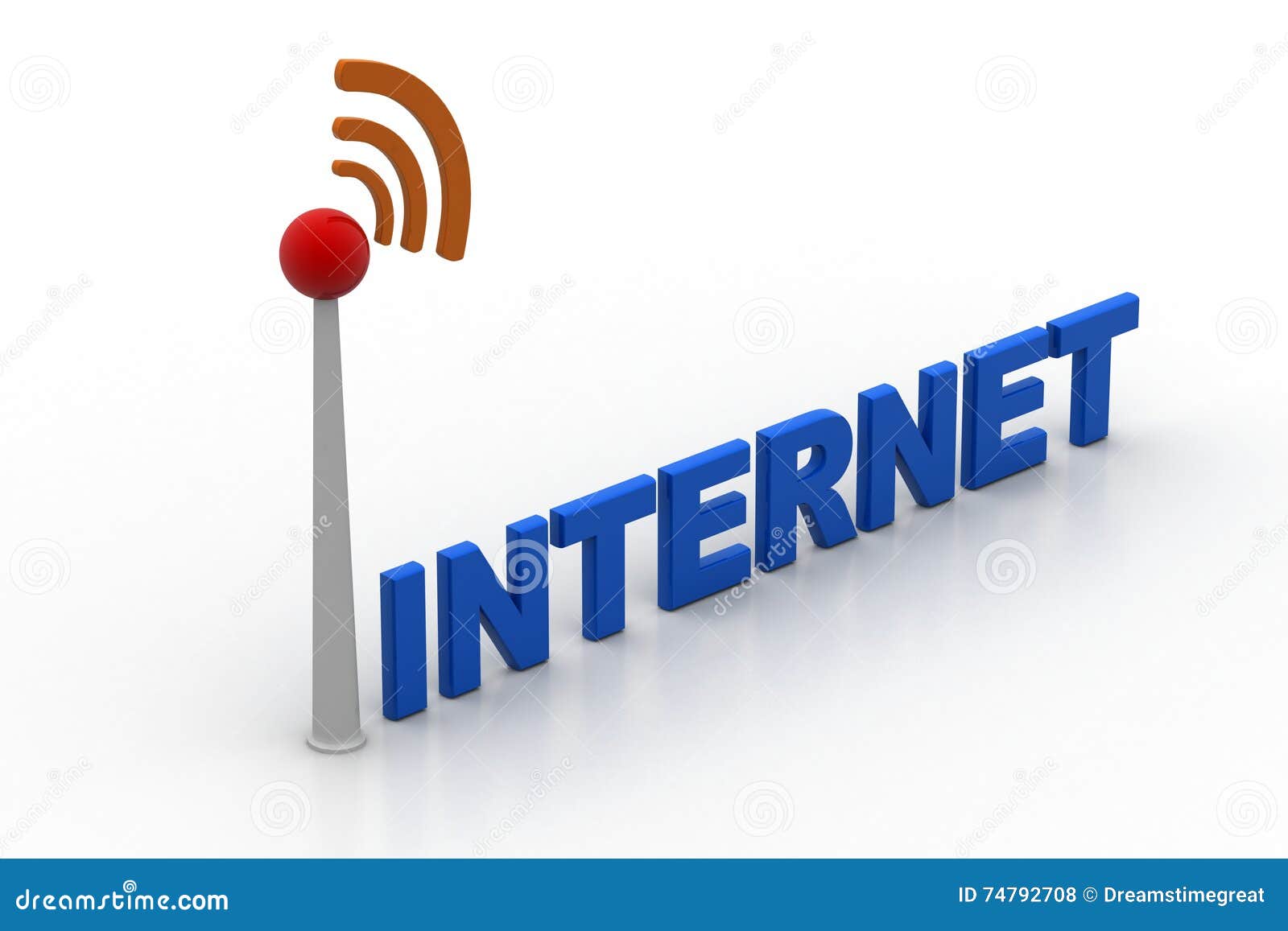 Torre De La Señal De Internet Stock de ilustración - Ilustración de cable, global: 74792708