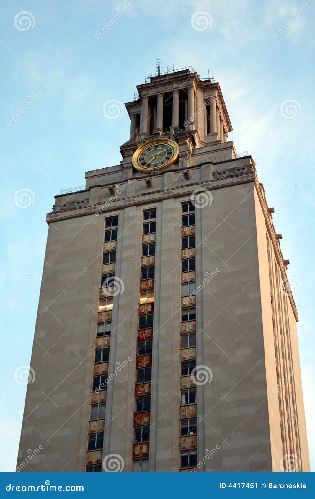 Torre De Reloj De La Universidad De Texas Foto editorial - Imagen de ...