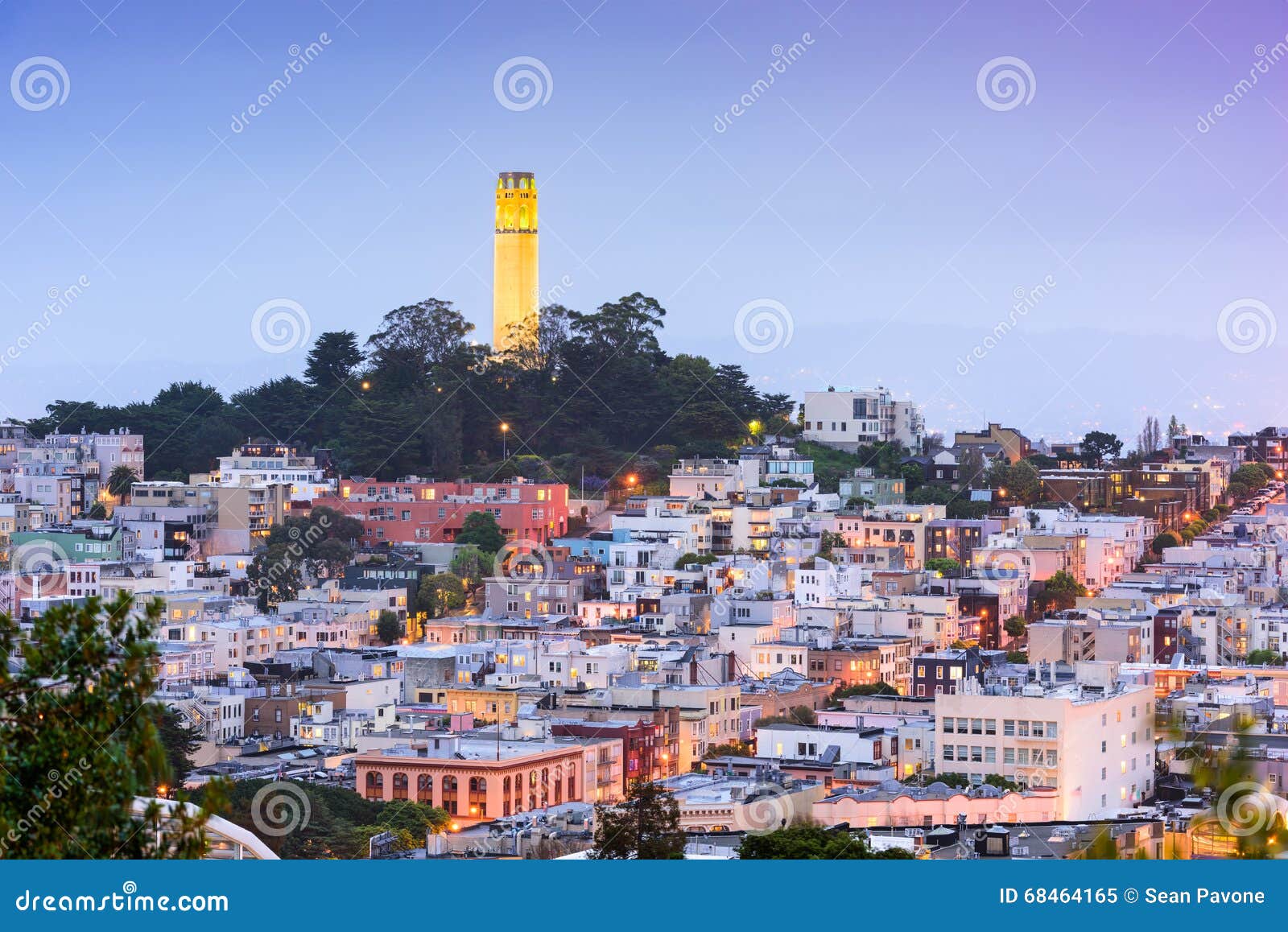 Torre De San Francisco Coit Imagen de archivo - Imagen de torre ...