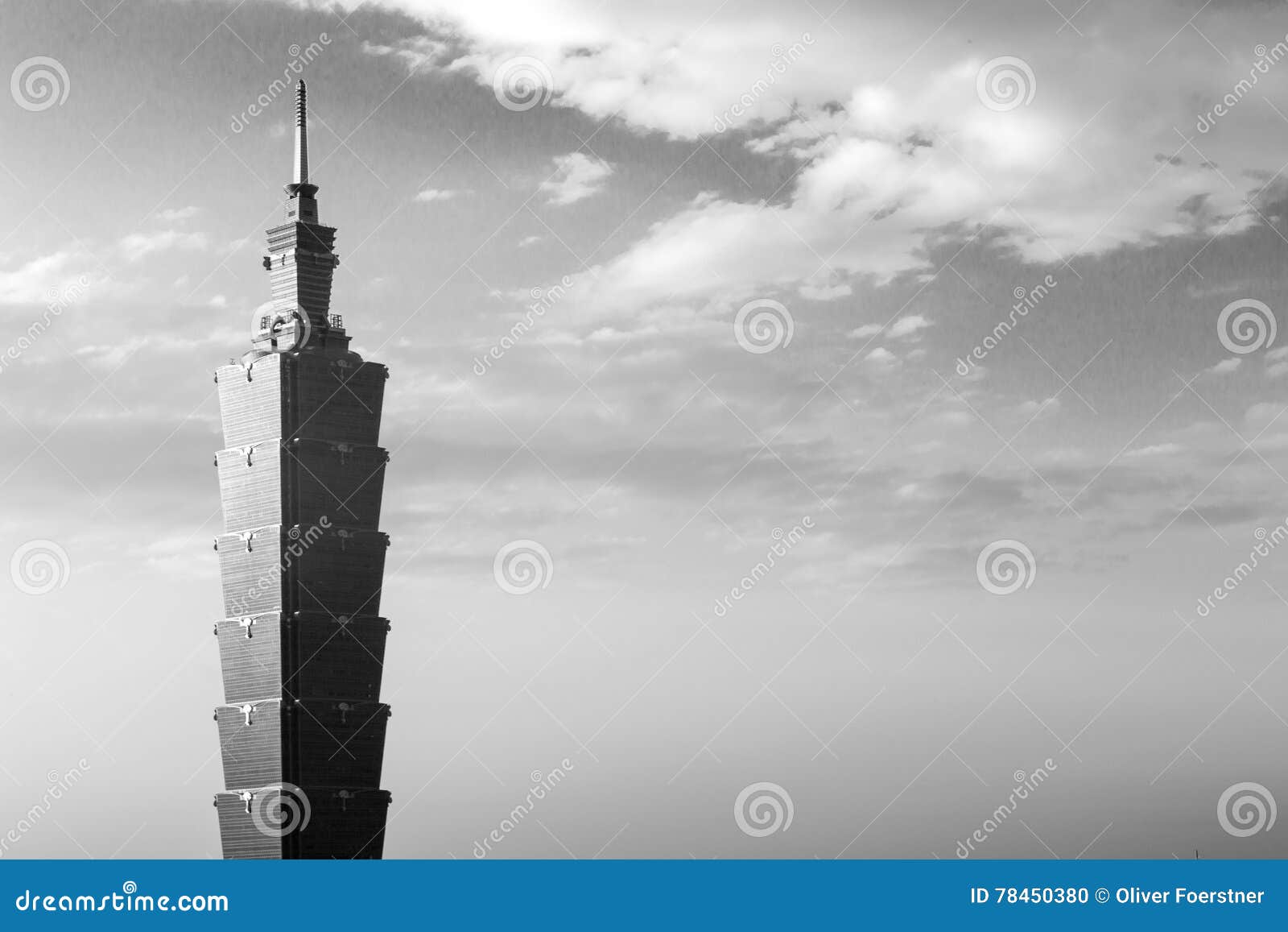 Torre De Taipei 101 Preto E Branco Imagem Editorial - Imagem de cidade ...