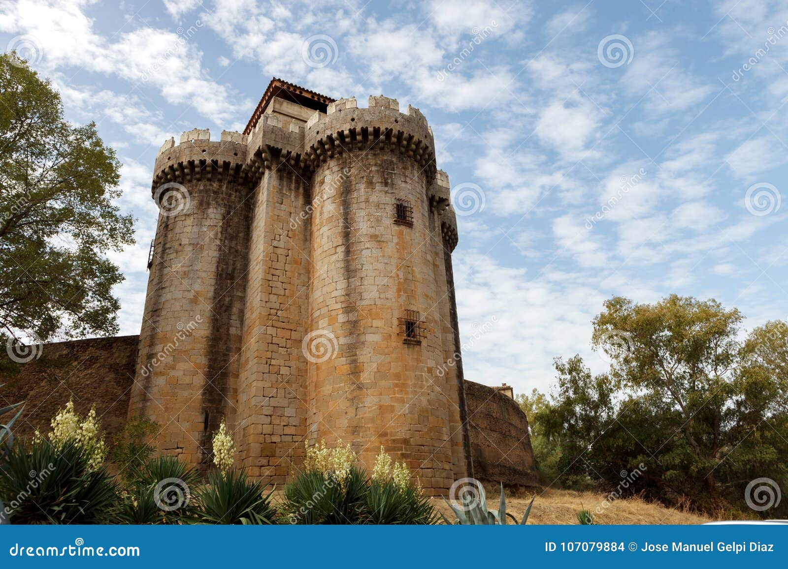 Torre de un castillo foto de archivo. Imagen de fortaleza - 107079884