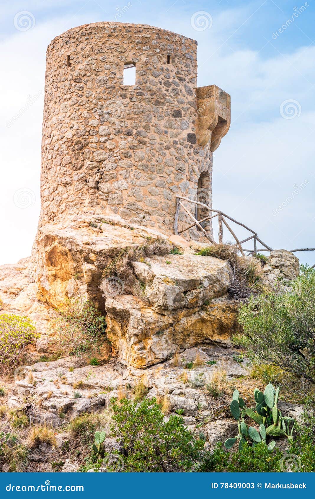 Torre Des Verger Viewpoint, Majorca Stock Image - Image of coast, rock ...