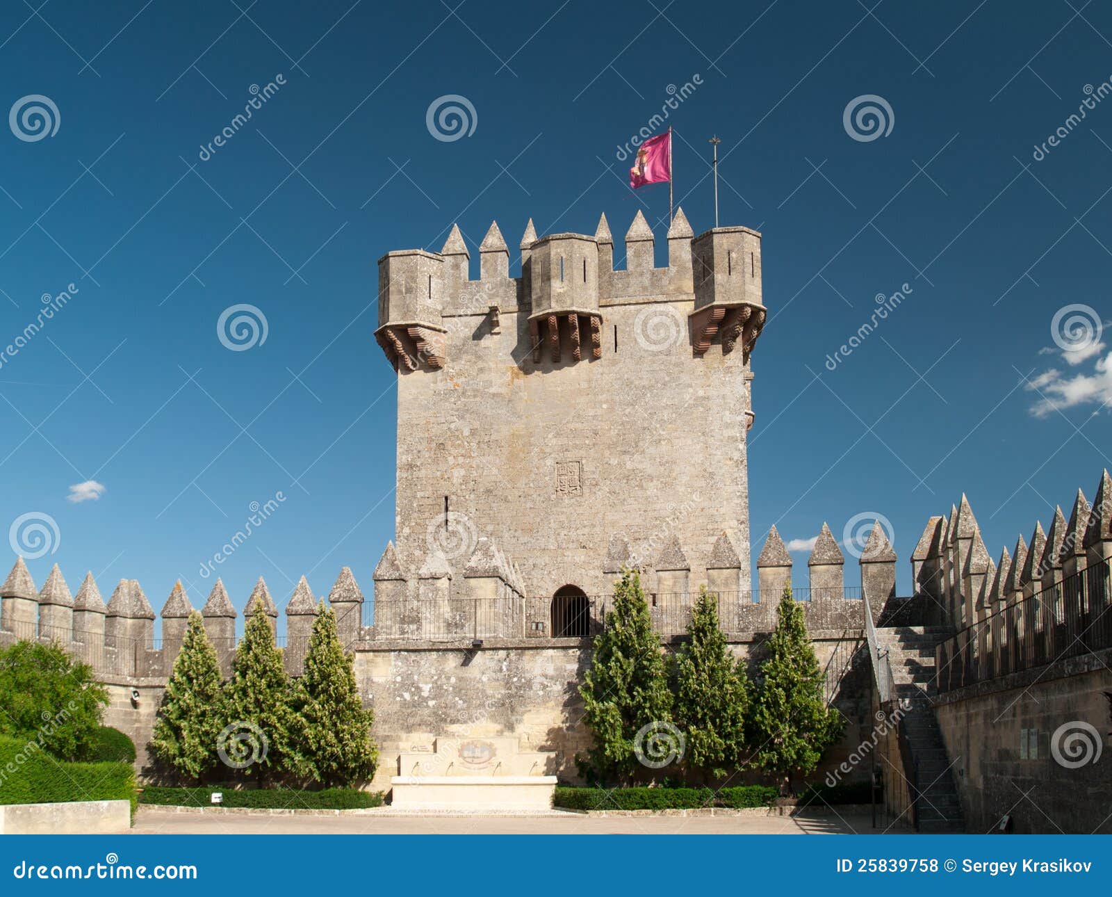 Torre Do Castelo Do Del Rio De Almodovar Foto de Stock - Imagem de ...