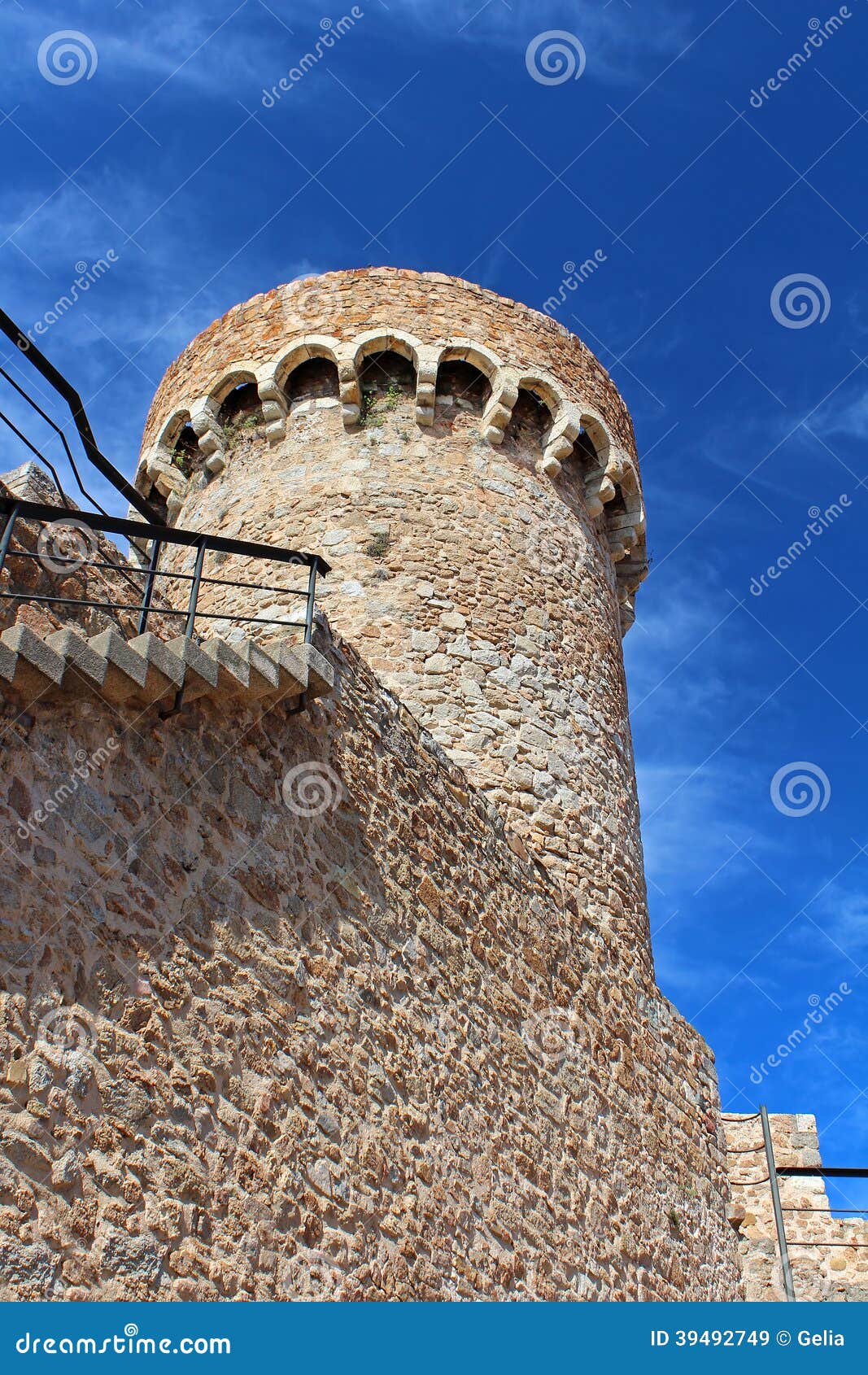 Torre Do Castelo Velho Em Tossa De Mar Imagem de Stock - Imagem de ...