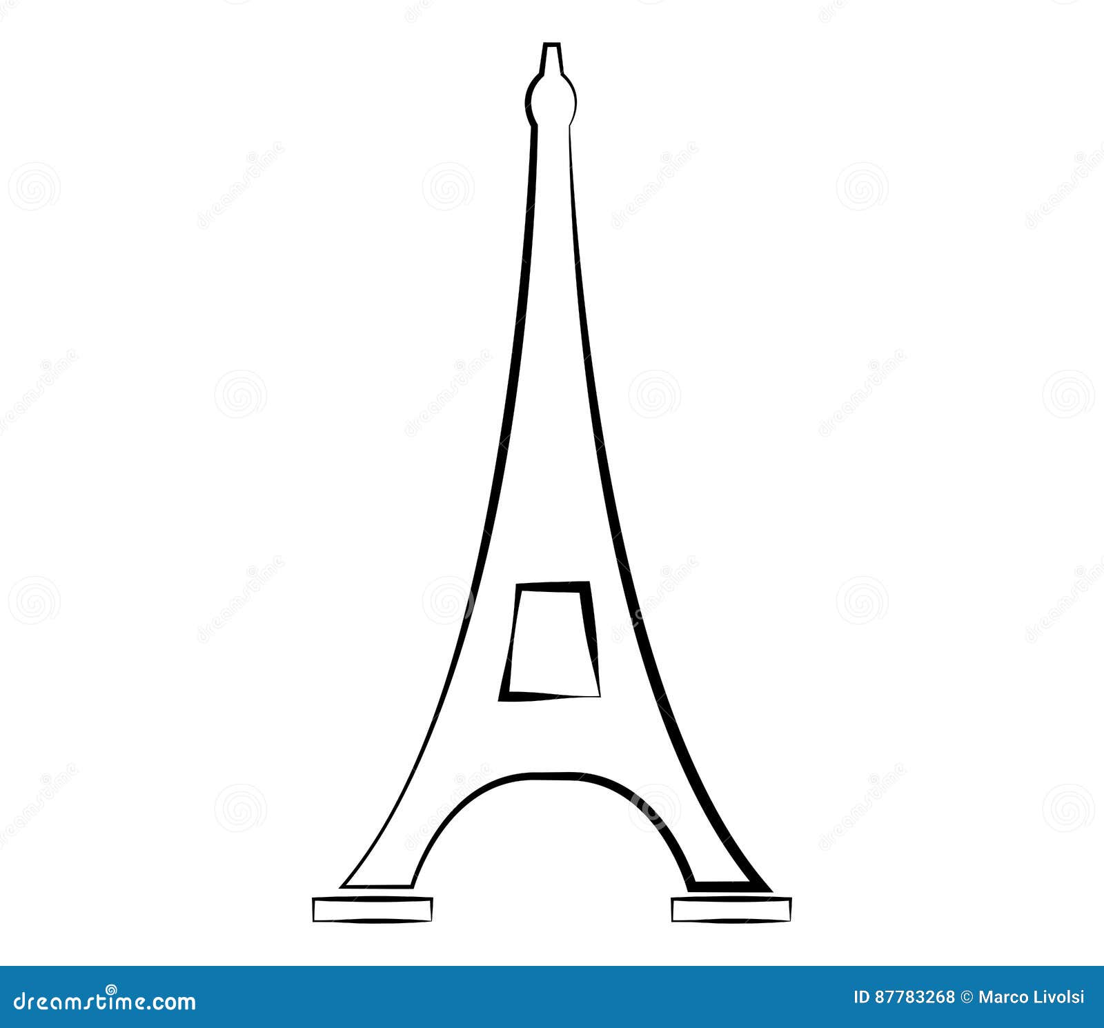 Torre Eiffel Dell'icona Illustrata Illustrazione di Stock ...