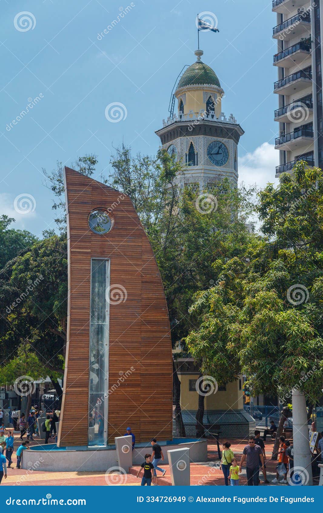 Torre Morisca Clock Tower and Malecon 2000 Boardwalk, Guayaquil, Ecuador Editorial Stock Image ...