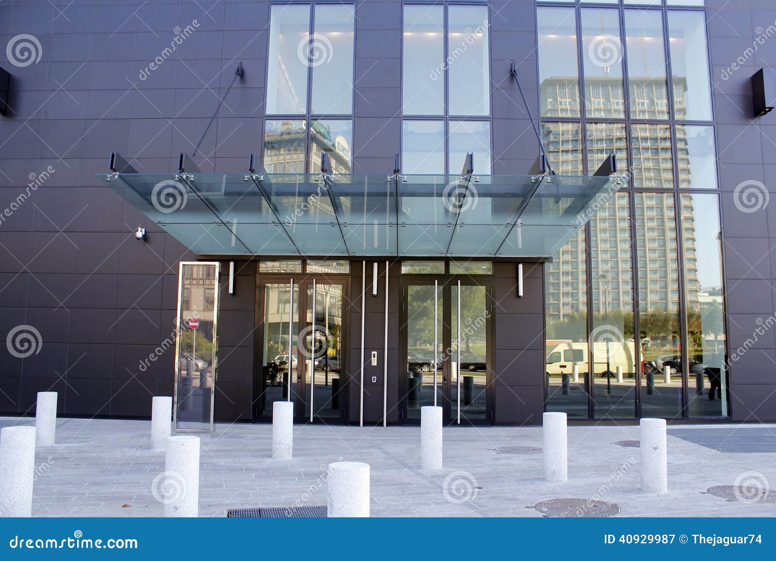 Torre solaria entrance stock image. Image of milan, center - 40929987