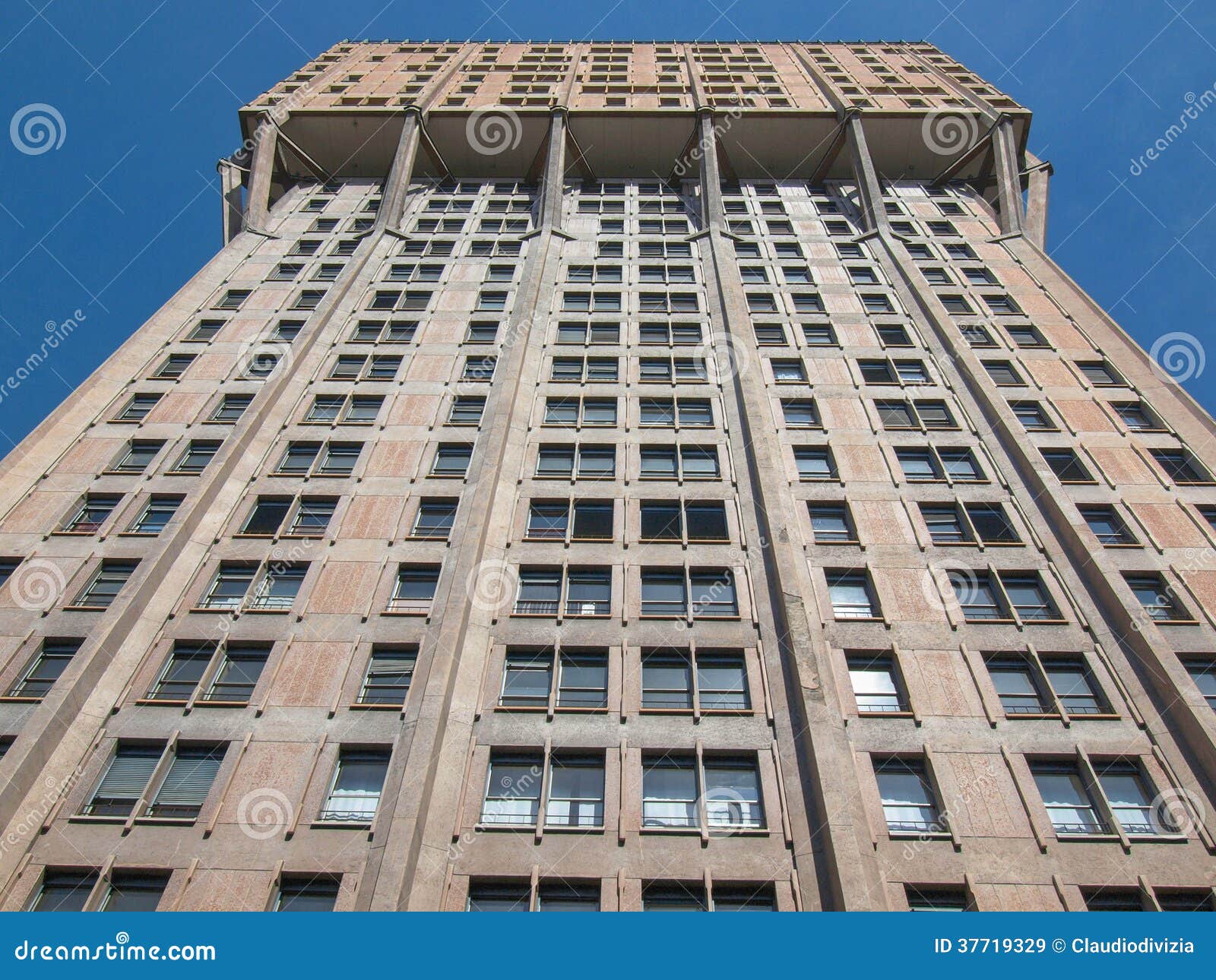 Torre Velasca, Milan stock image. Image of italia, italy - 37719329