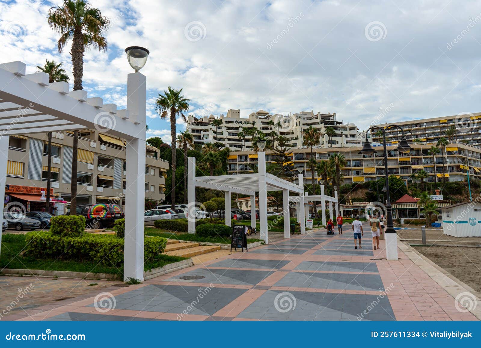Walking on Torremolinos Beach Promenade, Spain on September 2, 2022 ...
