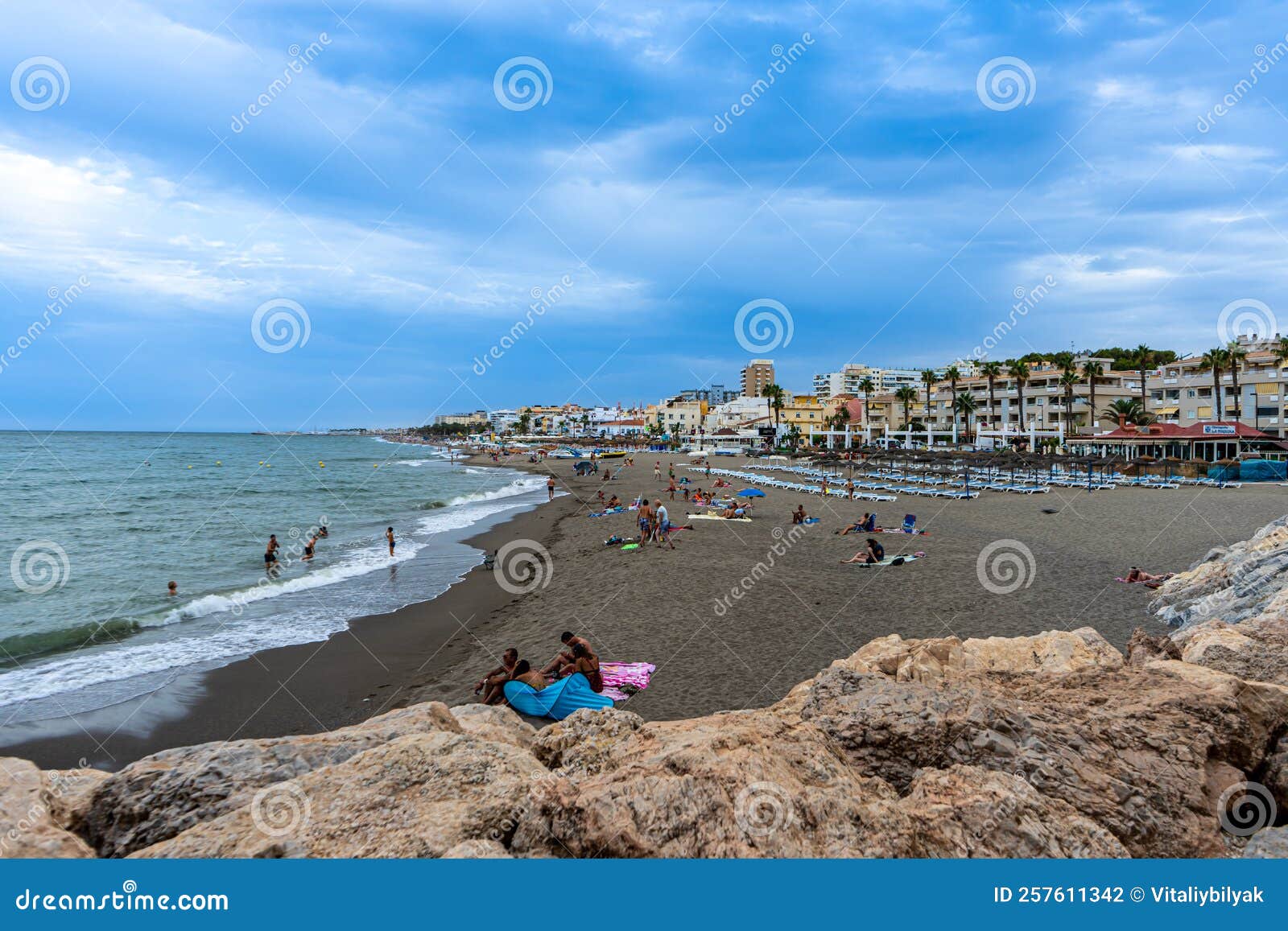 Walking on Torremolinos Beach Promenade, Spain on September 2, 2022 ...
