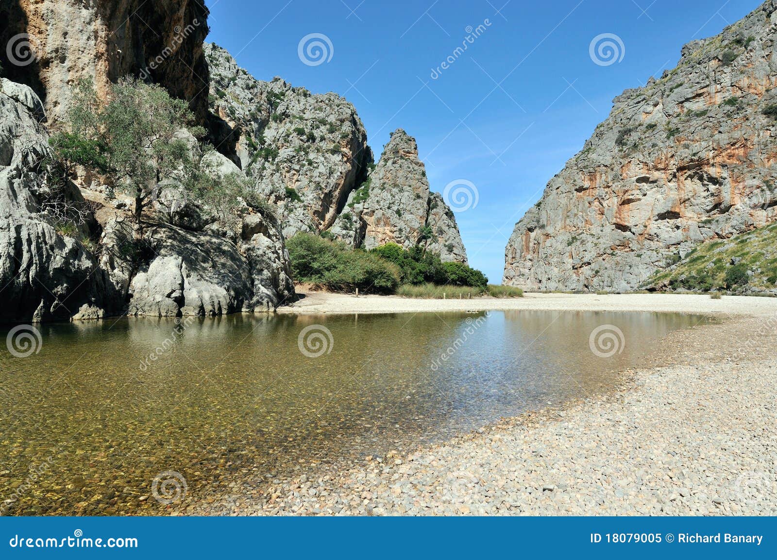 Torrent de Pareis Canyon stock image. Image of sand, calobra - 18079005