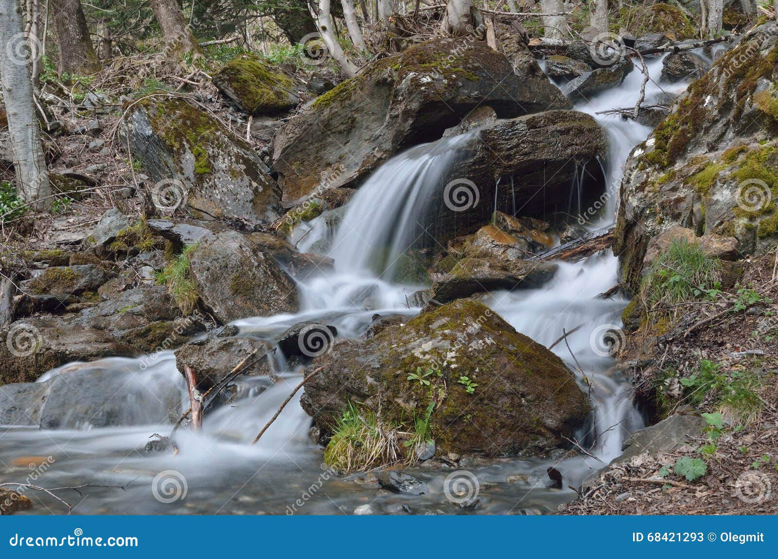 Torrent on the Mountain Slope Stock Image - Image of exposure, mountain ...