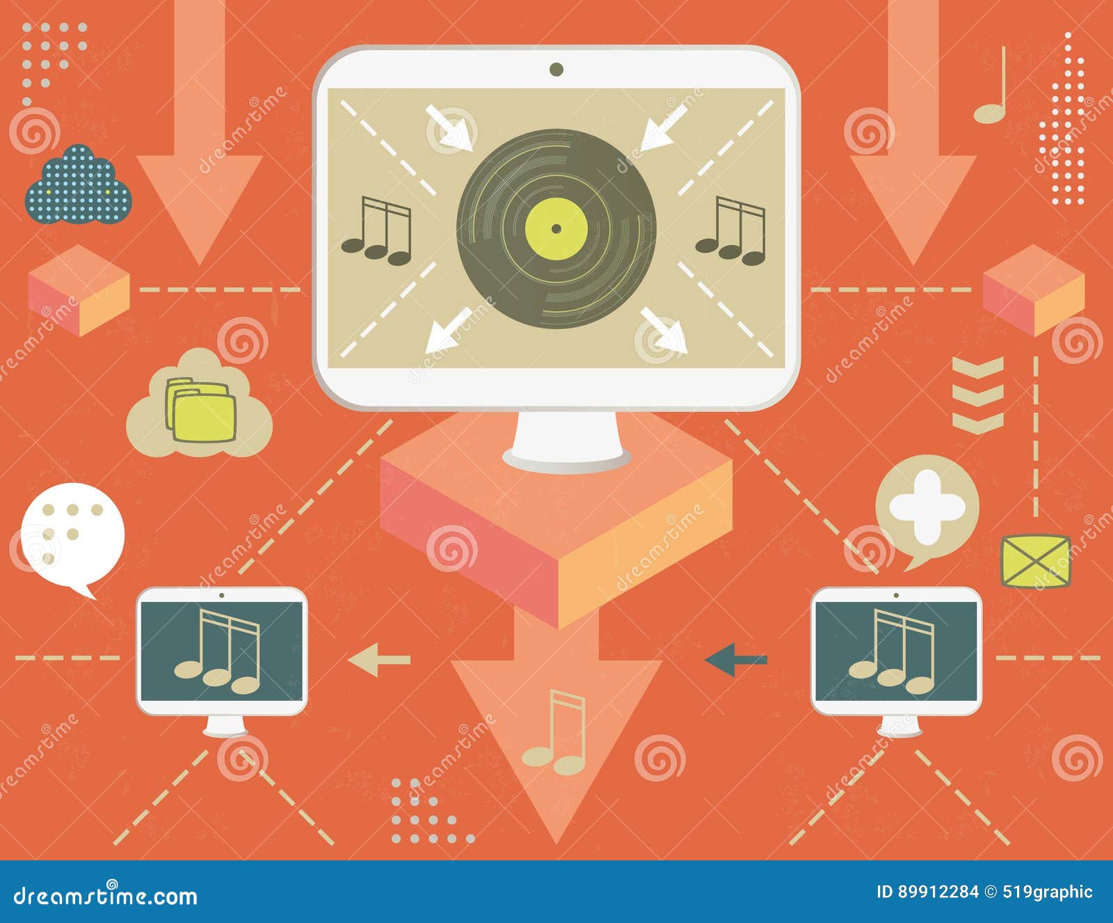 Torrent network concept stock vector. Illustration of controller - 89912284