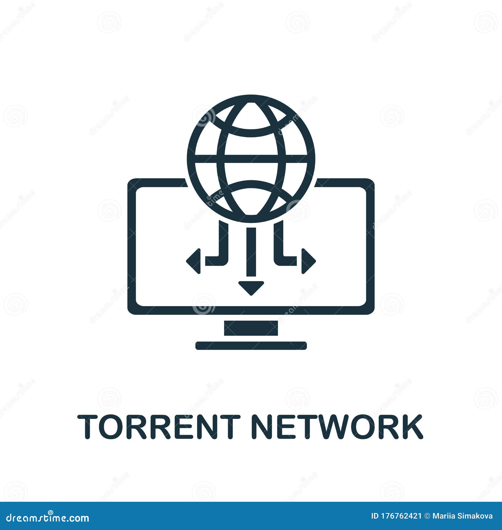 Torrent Network Icon from Banned Internet Collection. Simple Line ...