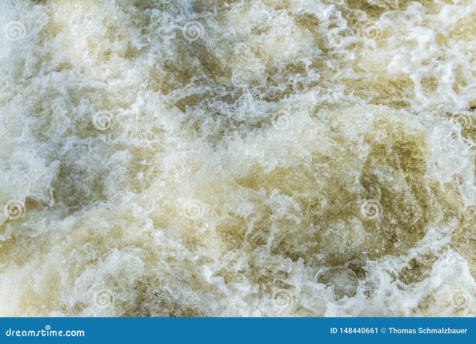 A Torrential River at High Tide in Spring, Germany Stock Image - Image ...