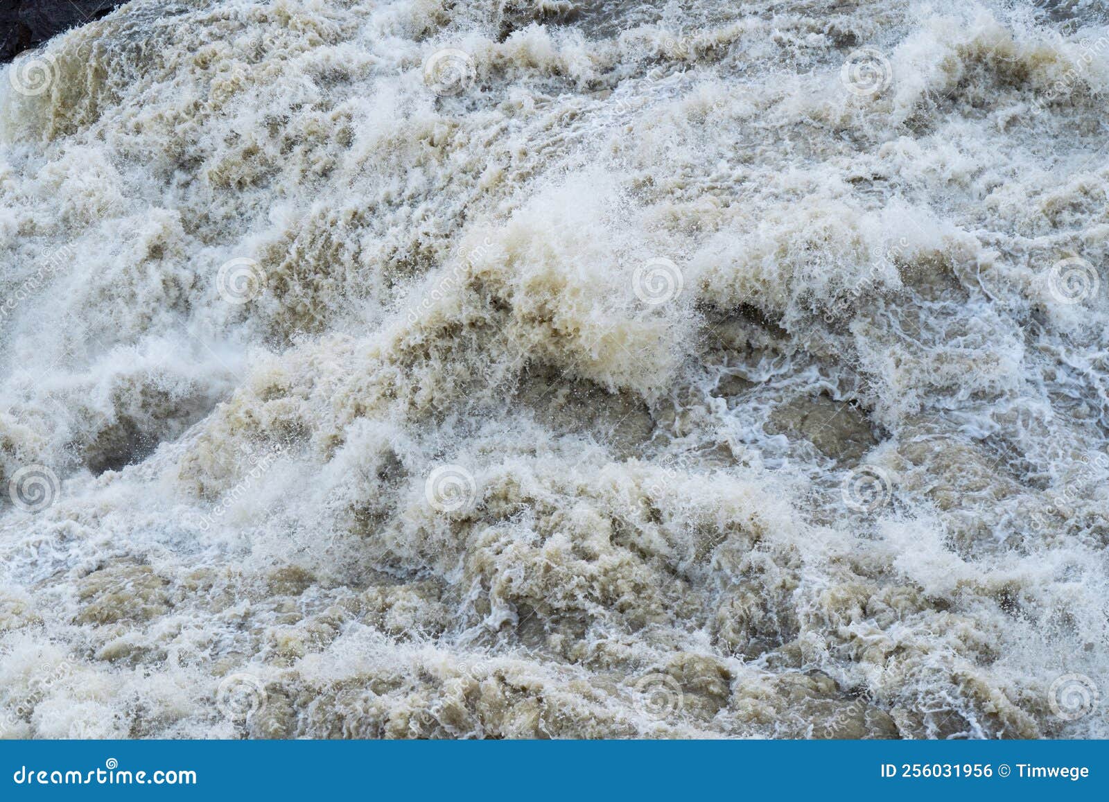 Torrential River Waters in a Flood Stock Photo - Image of waves, nature ...