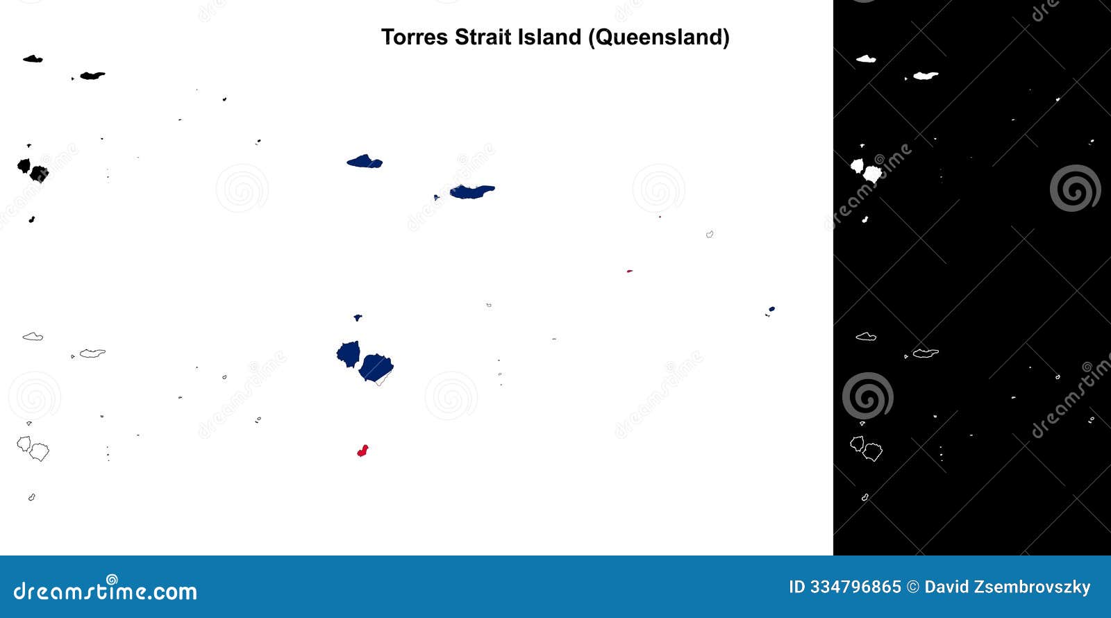 Torres Strait Island Outline Map Cartoon Vector | CartoonDealer.com ...