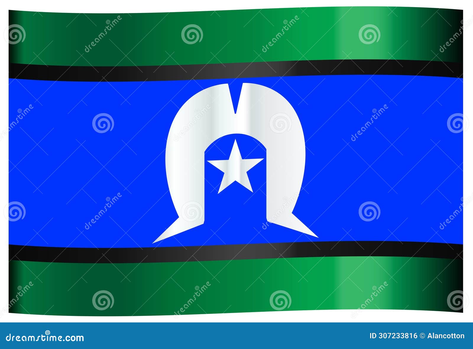 Torres Strait Islander Flag Wave Stock Illustration - Illustration of ...