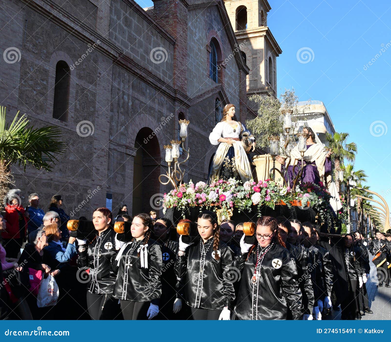Torrevieja, Spain - April 7, 2023:Holy Week Procession in Spain ...