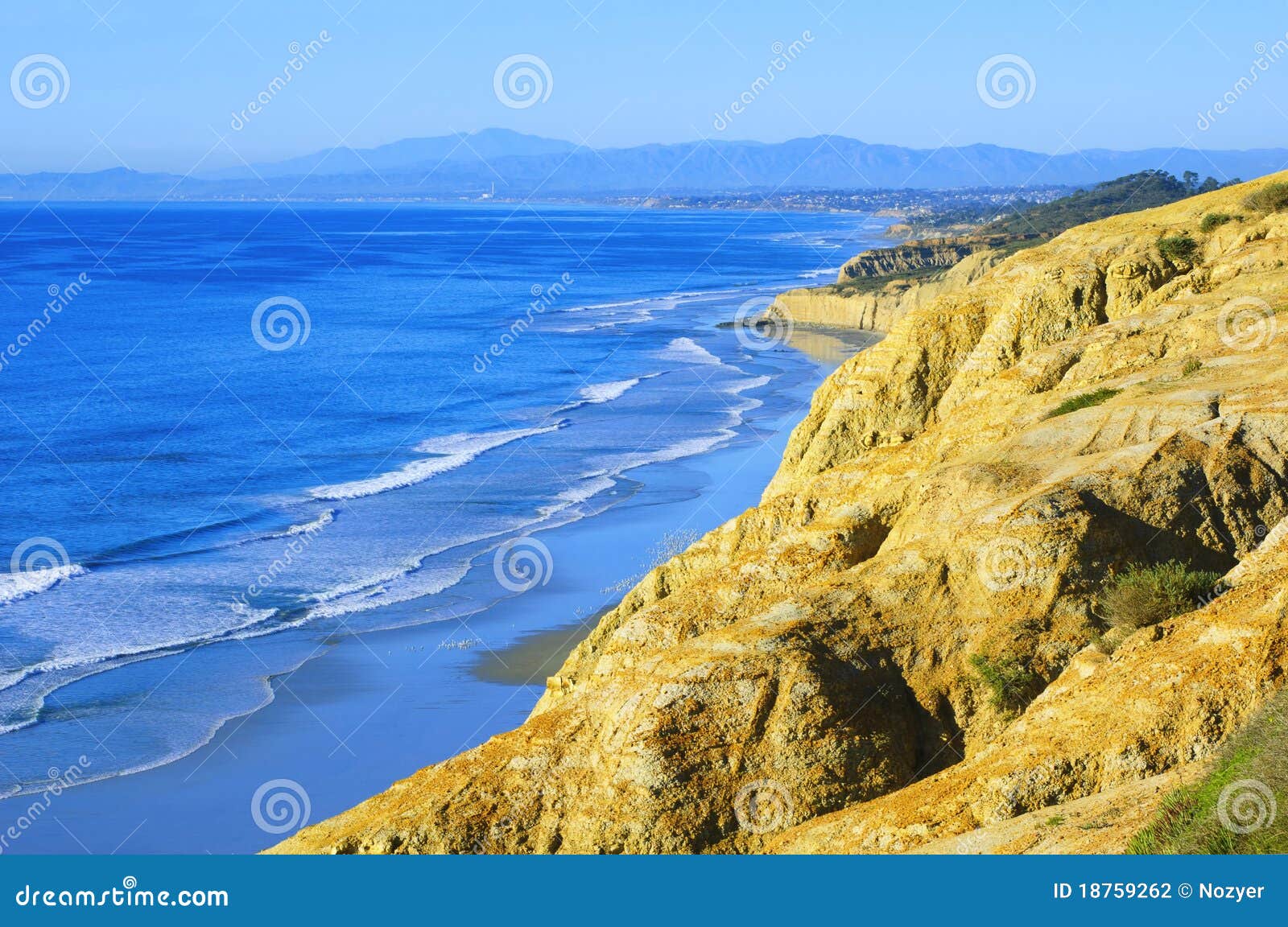 Torrey Pines Beach (Southern California) Stock Photo - Image of cliff ...