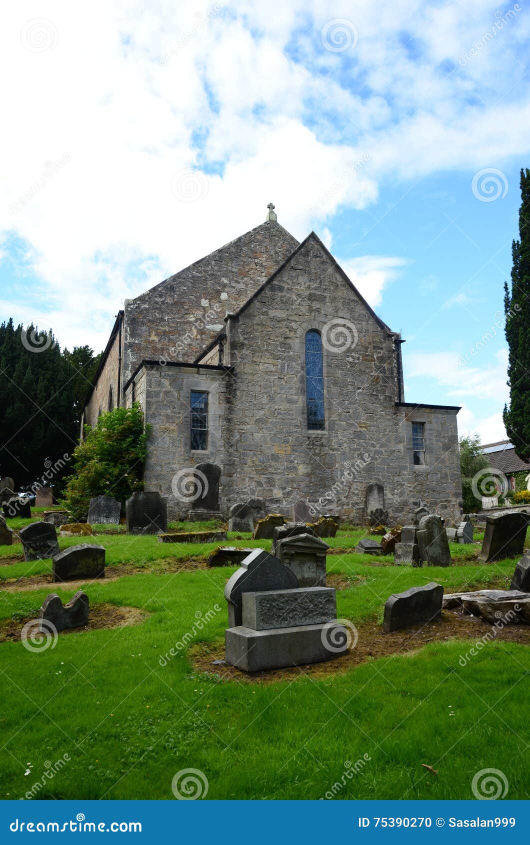 Torryburn Church stock photo. Image of ground, village - 75390270