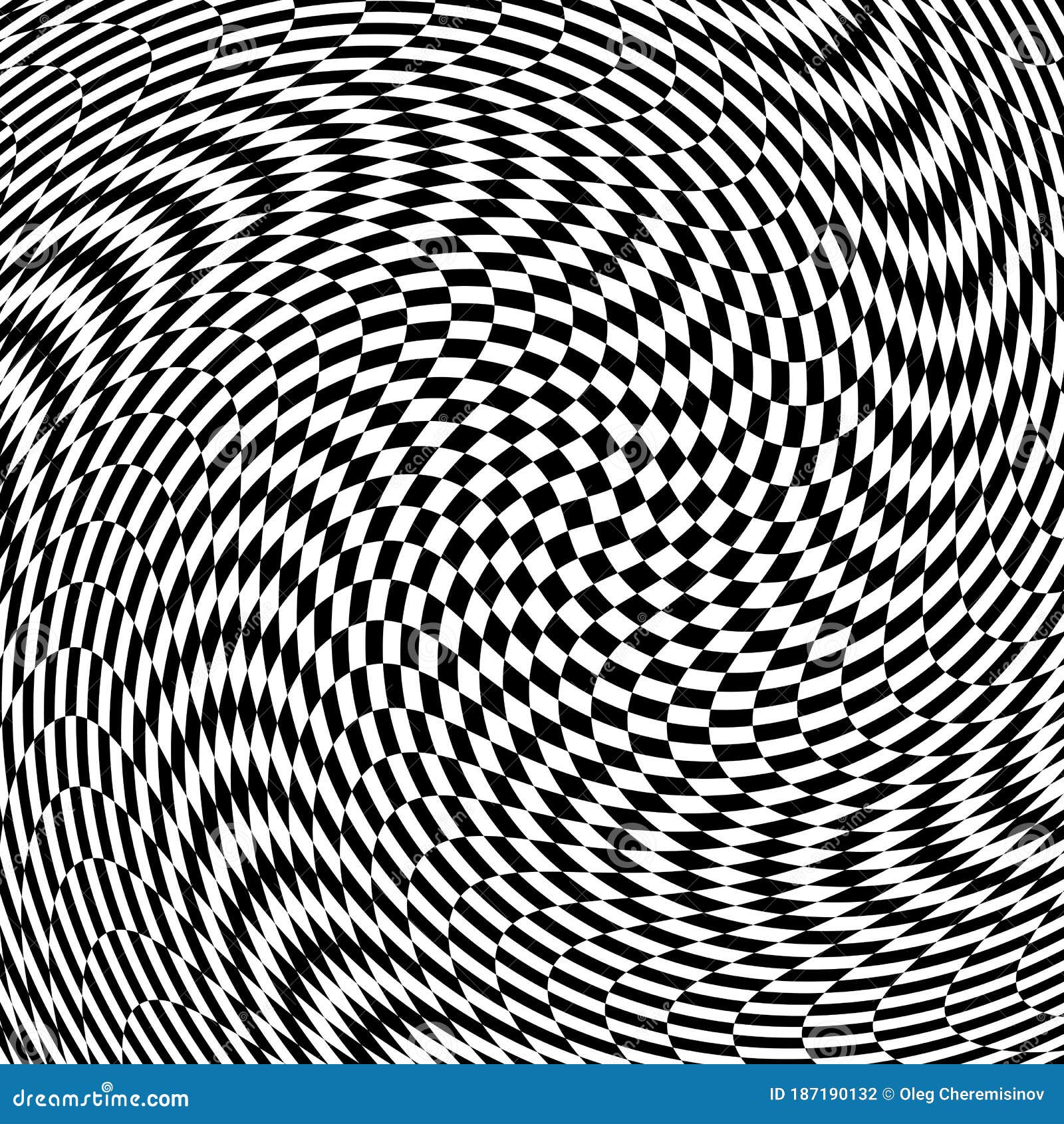 Rotation Movement Illusion. Abstract Op Art Backgr Vector Illustration ...