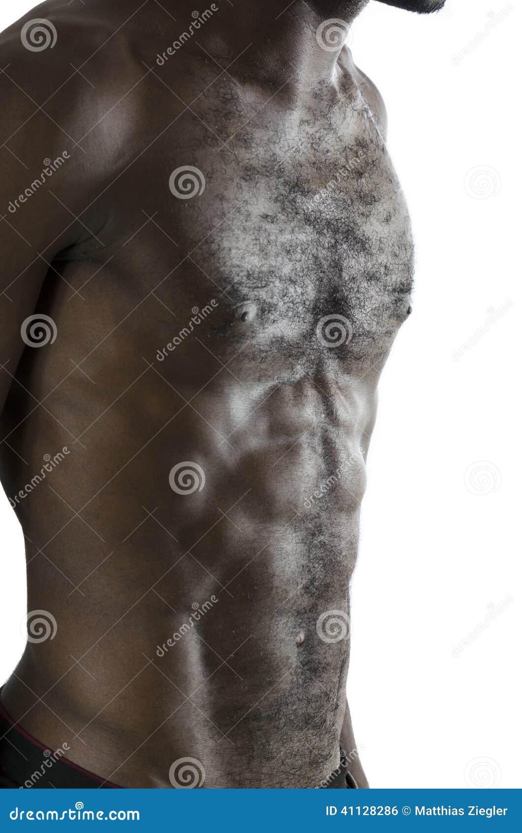 Torso of Musculous African Man Stock Photo - Image of portrait, black ...