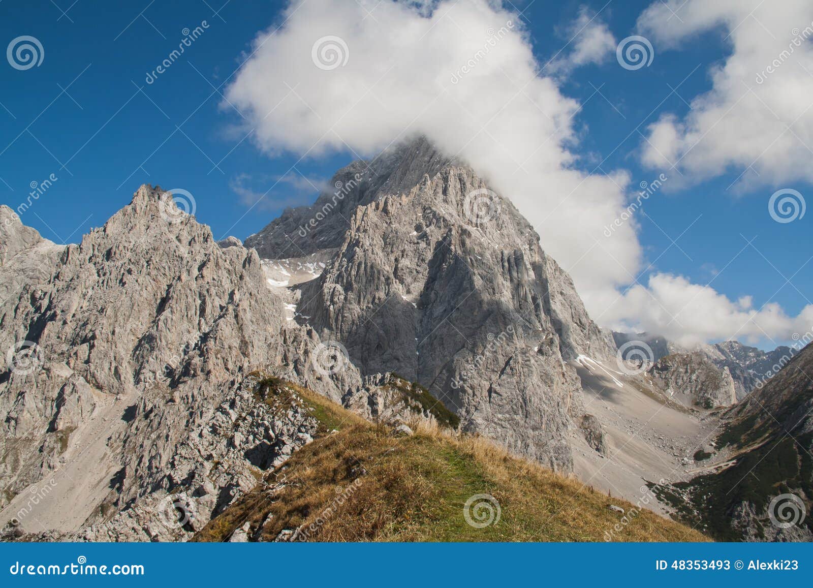 Torstein stock image. Image of clouds, hiking, eiskarlschneid - 48353493