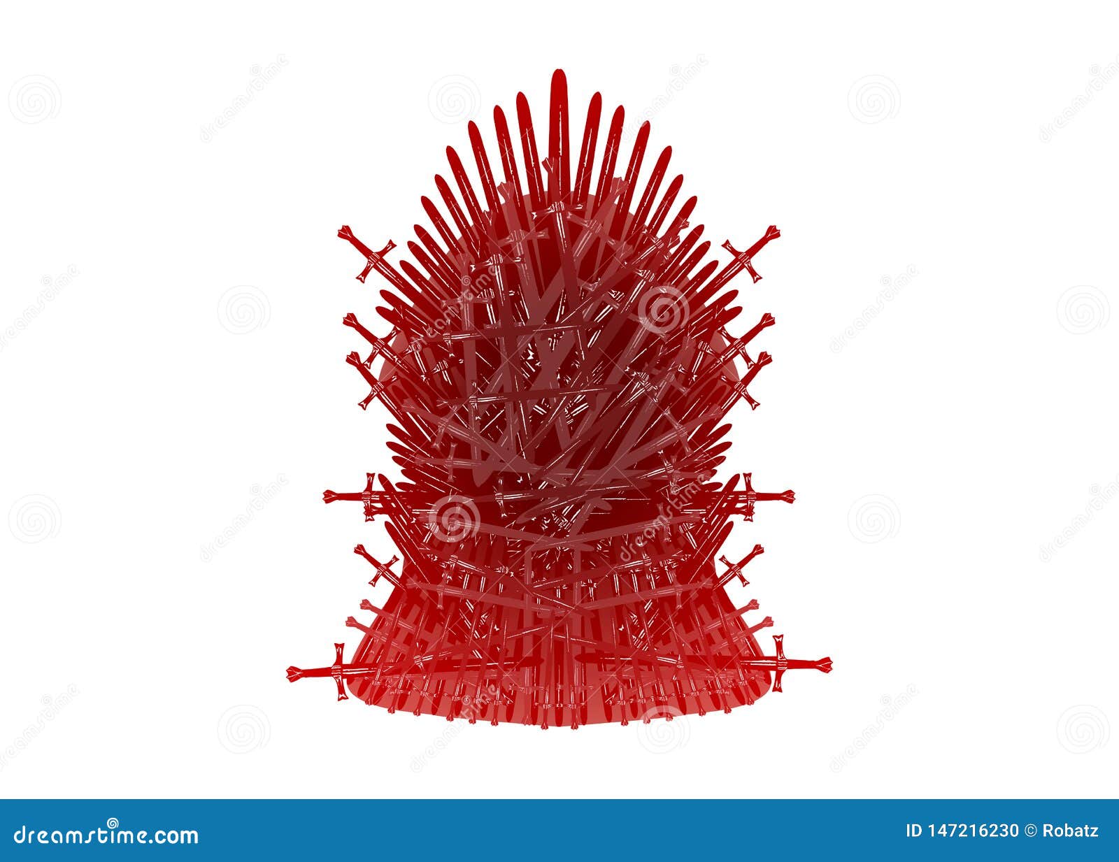 Iron Throne Icon. Red Vector Illustration Isolated on White Background ...