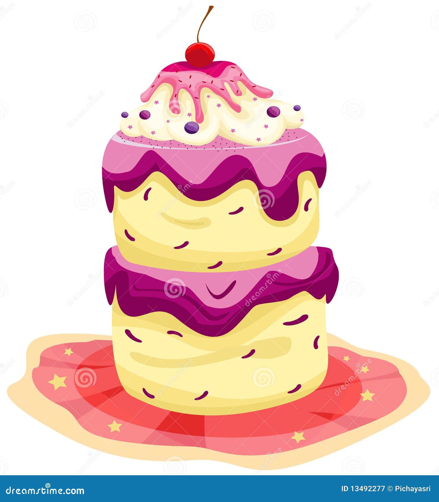 Torta ilustración del vector. Ilustración de aislado - 13492277