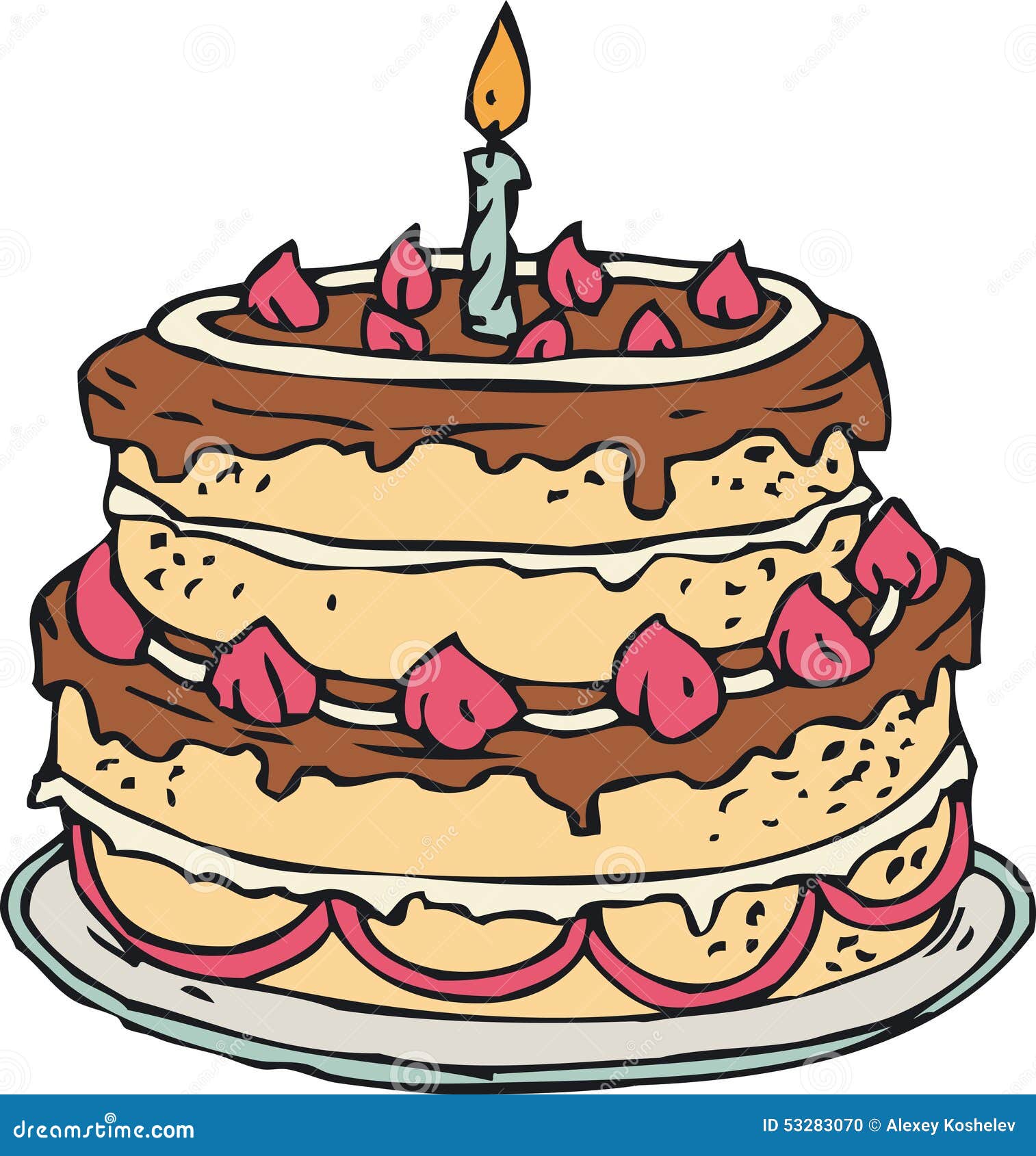 Torta ilustración del vector. Ilustración de celebraciones - 53283070