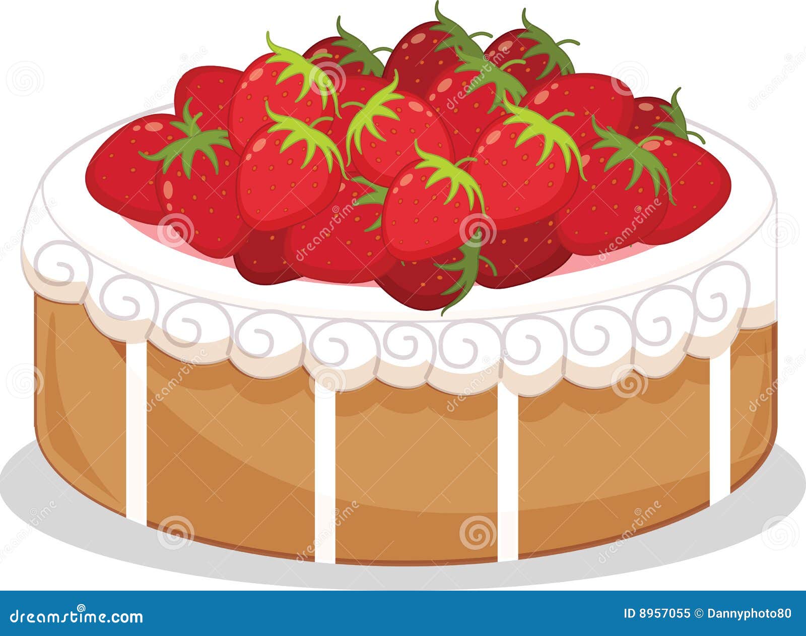Torta illustrazione vettoriale. Illustrazione di dolce - 8957055