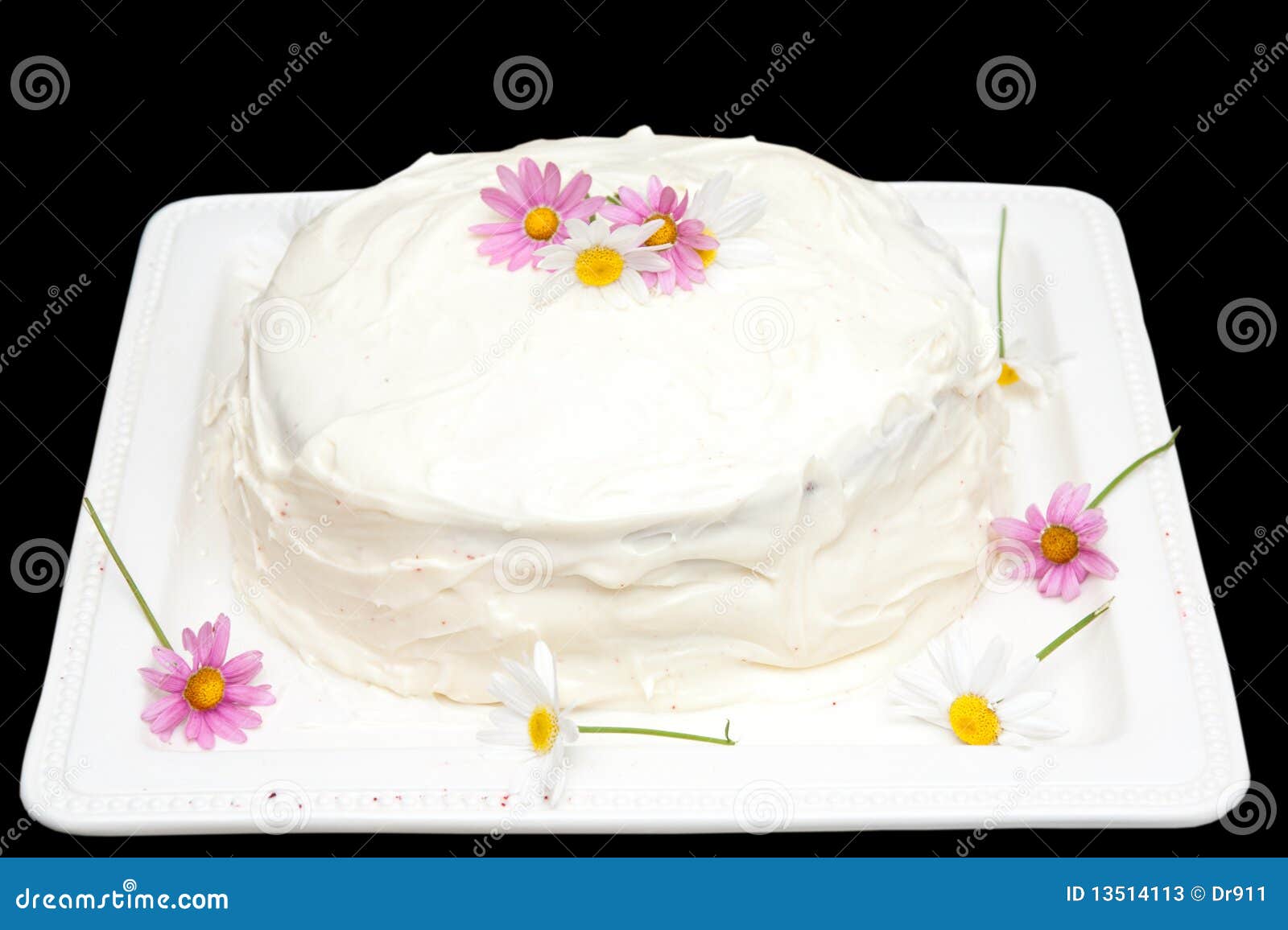 Torta con las flores imagen de archivo. Imagen de casado - 13514113