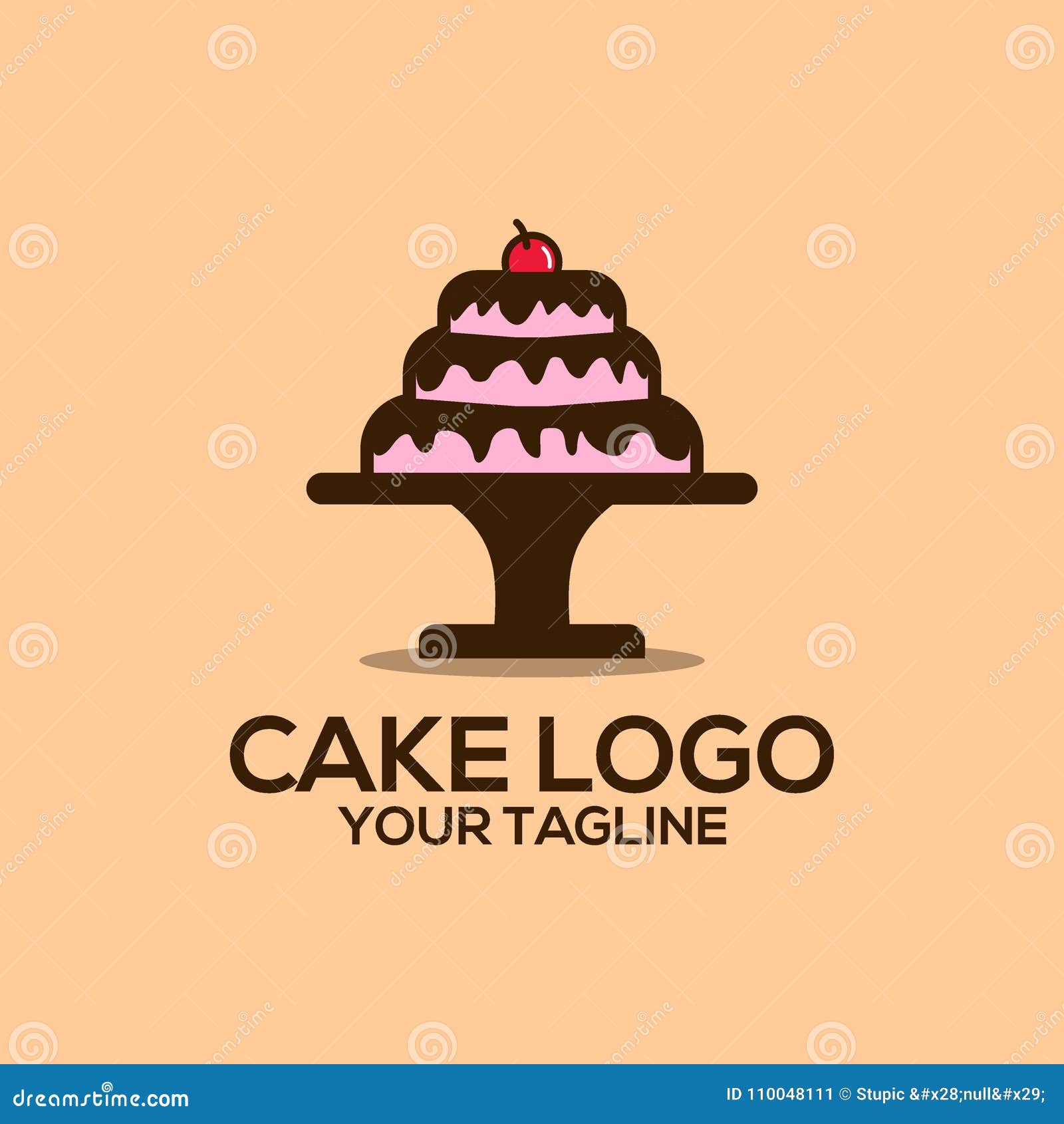 Torta Creativa Logo Vector Art Logo Stock de ilustración - Ilustración ...