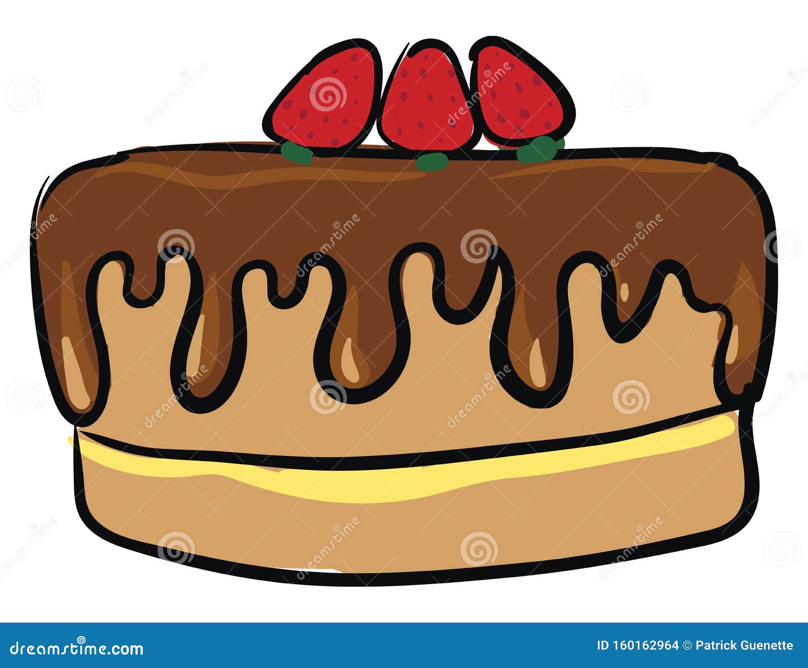 Torta De Chocolate Con Fresas, Vectorial O De Color Ilustración del ... Torta De Chocolate Con Fresas, Vectorial O De Color Ilustración del ...