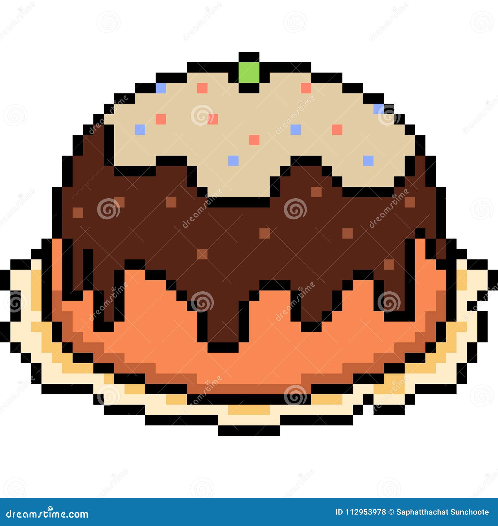 Torta Del Arte Del Pixel Del Vector Ilustración del Vector ...