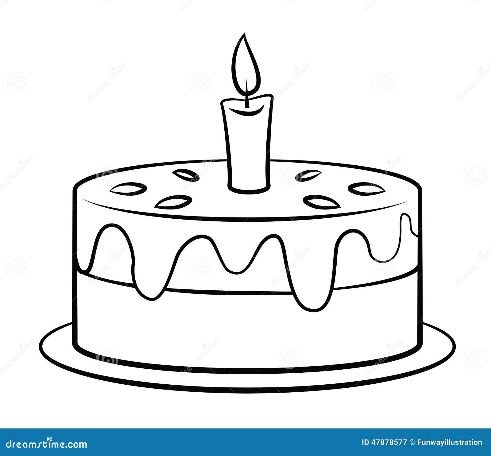 Torta di compleanno illustrazione vettoriale. Illustrazione di ...