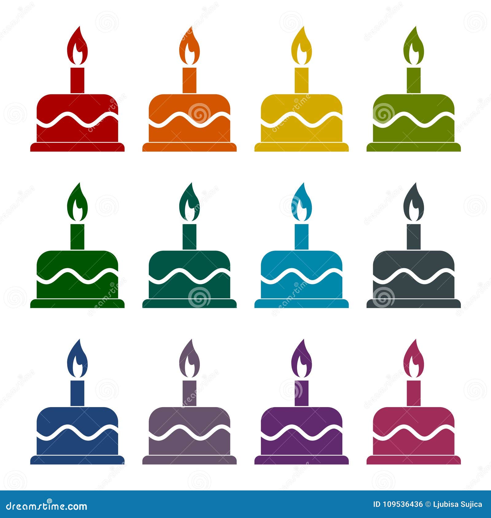 Torta - Iconos Del Vector Fijados Ilustración del Vector - Ilustración ...